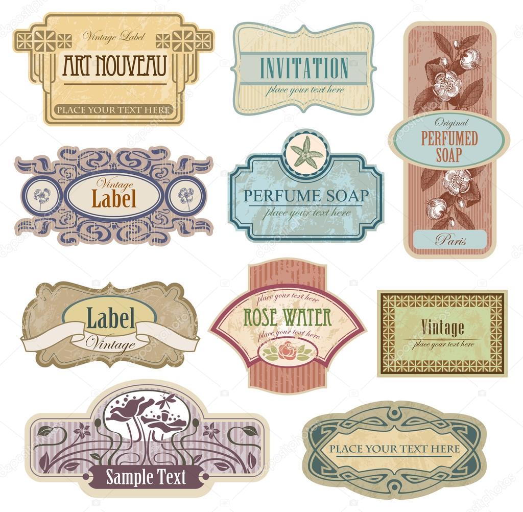Ornate vintage labels Stock Vector Image by ©Firin #60602401