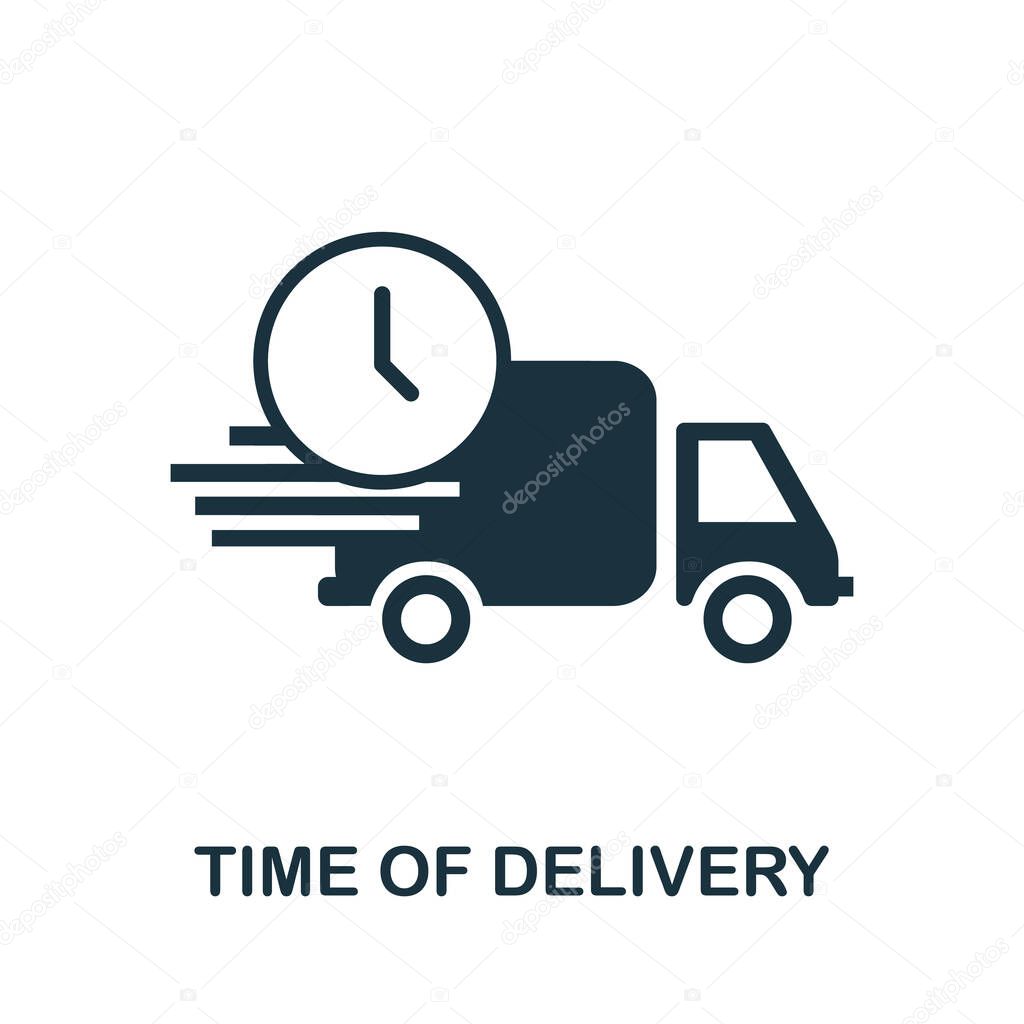 Icono Tiempo de Entrega. Ilustración simple de la colección de entrega ...