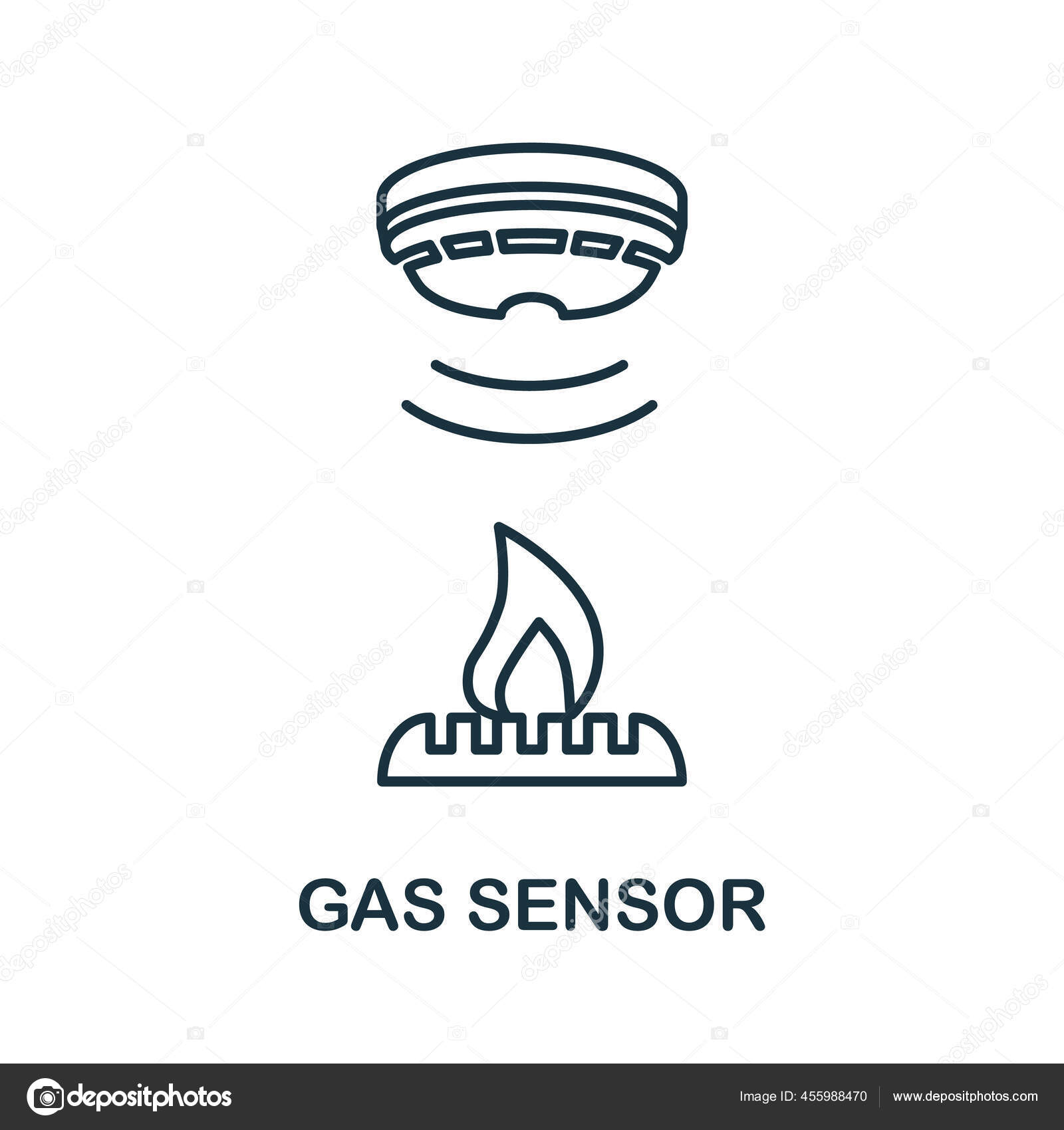 Ikon Sensor Gas. Elemen sederhana dari koleksi ikon sensor. Ikon Sensor ...