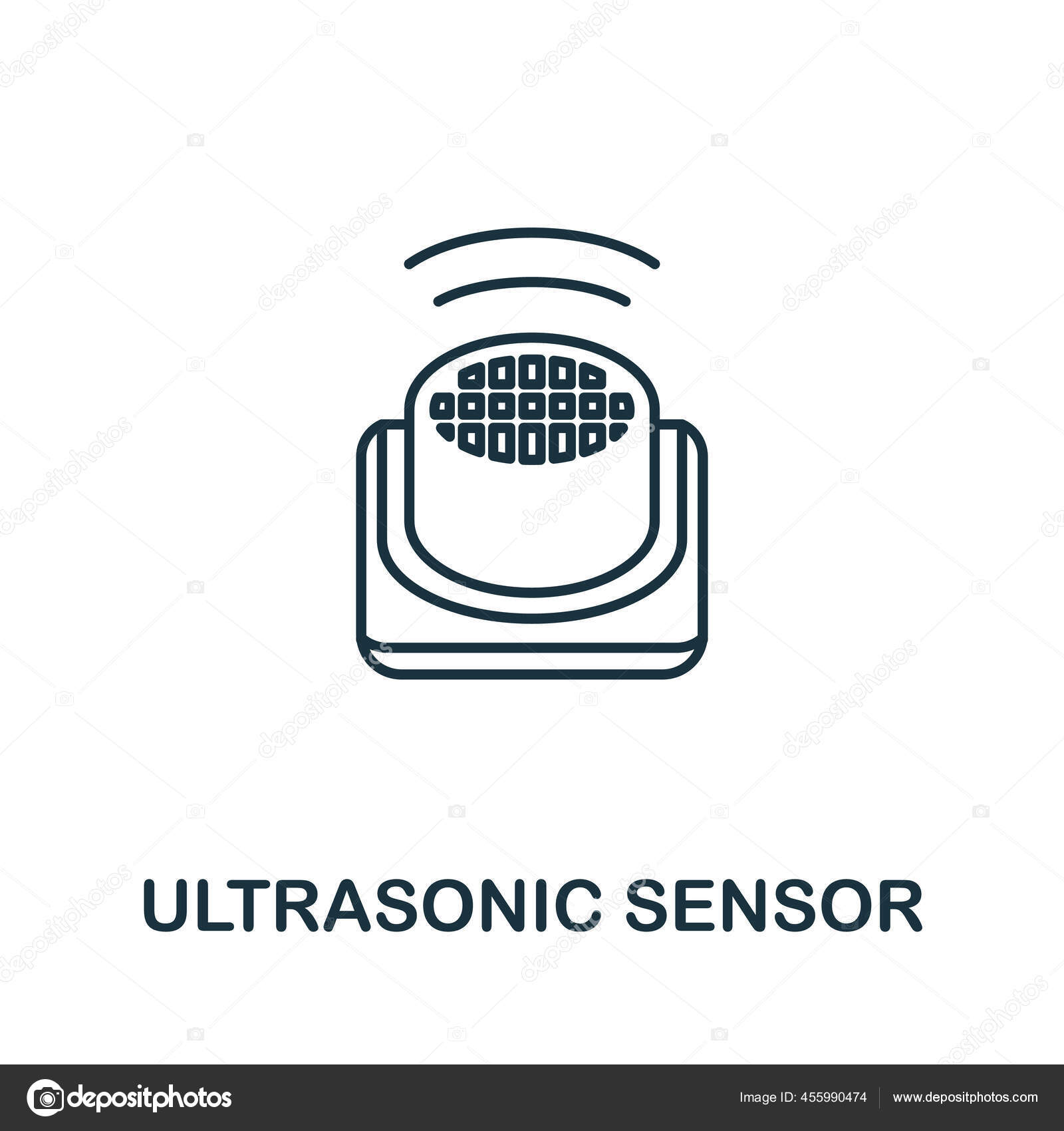 Ultrasonic Sensor icon. Simple element from sensors icons collection ...