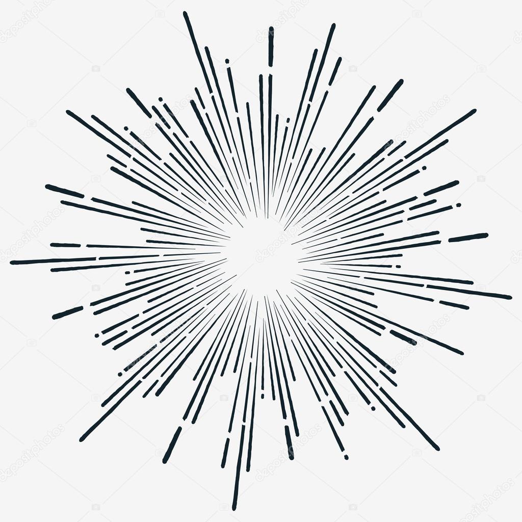 Black Sunburst Sunburst Vector Sunburst Icon Eps10 Hipster Sunburst