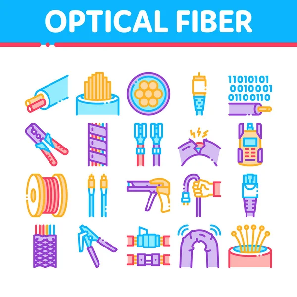 Fiber cable icons Vector Art Stock Images | Depositphotos