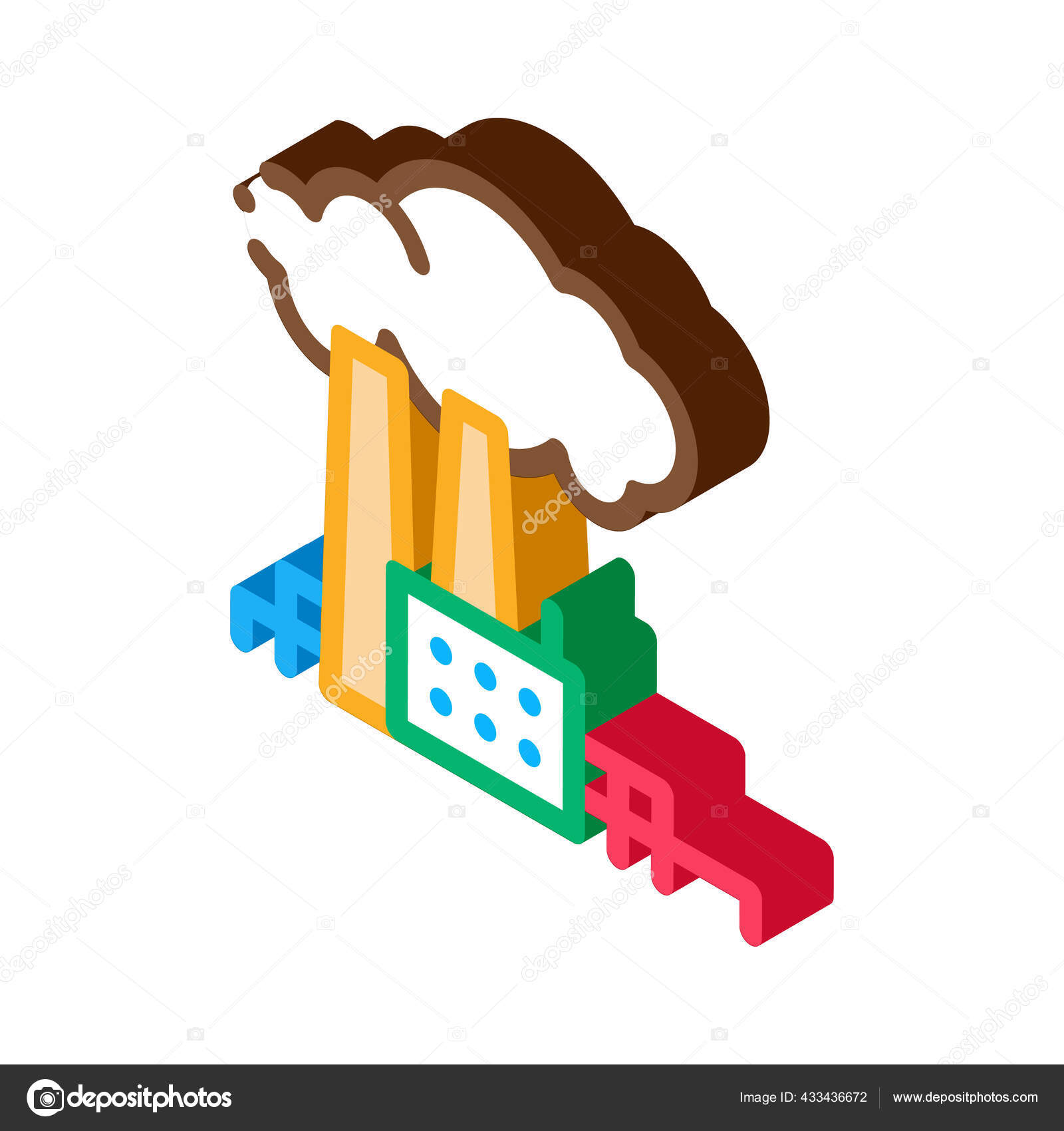 Power factory isometric icon vector illustration color Stock Vector ...