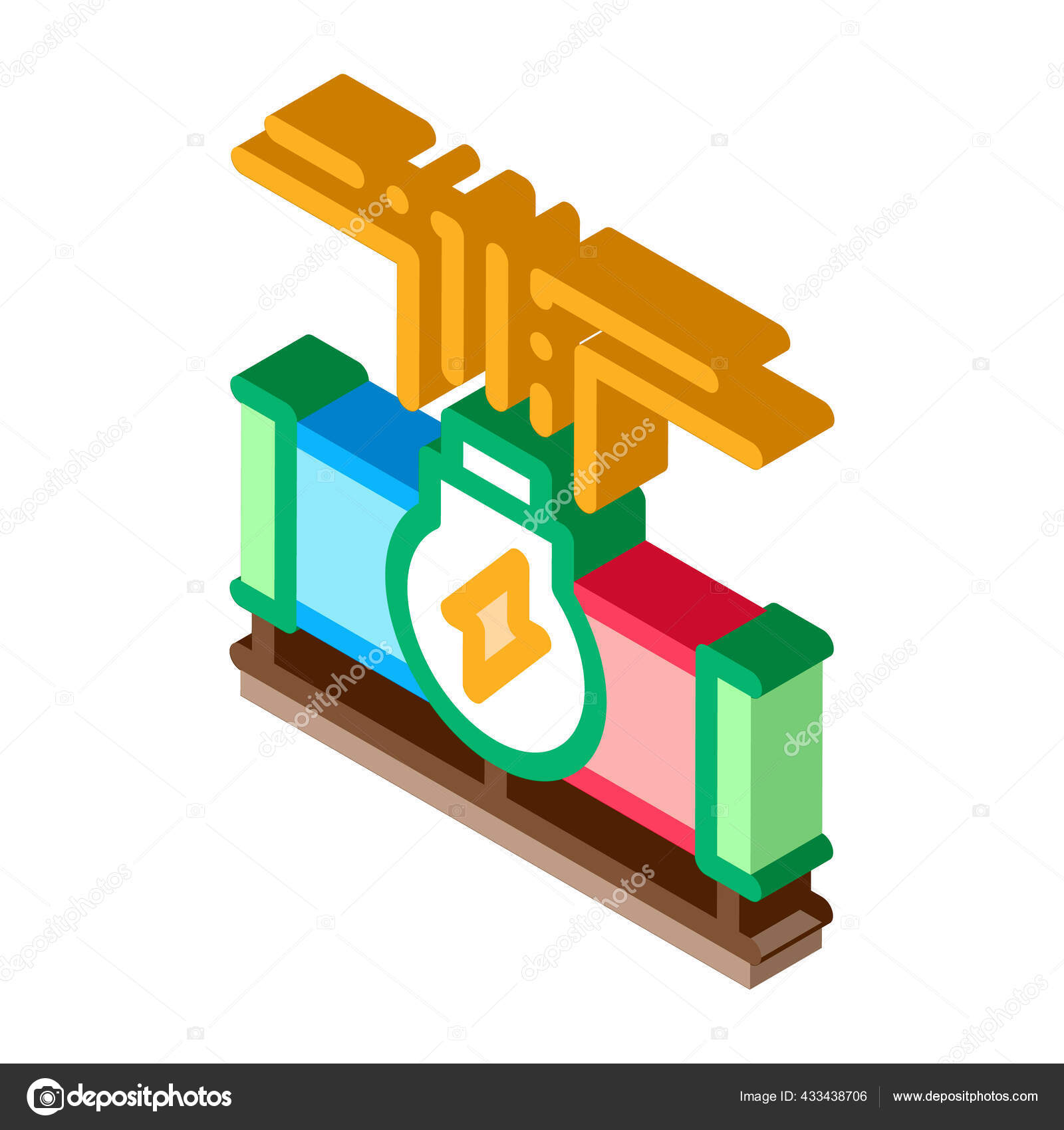 Geothermal energy pipe isometric icon vector illustration Stock Vector ...