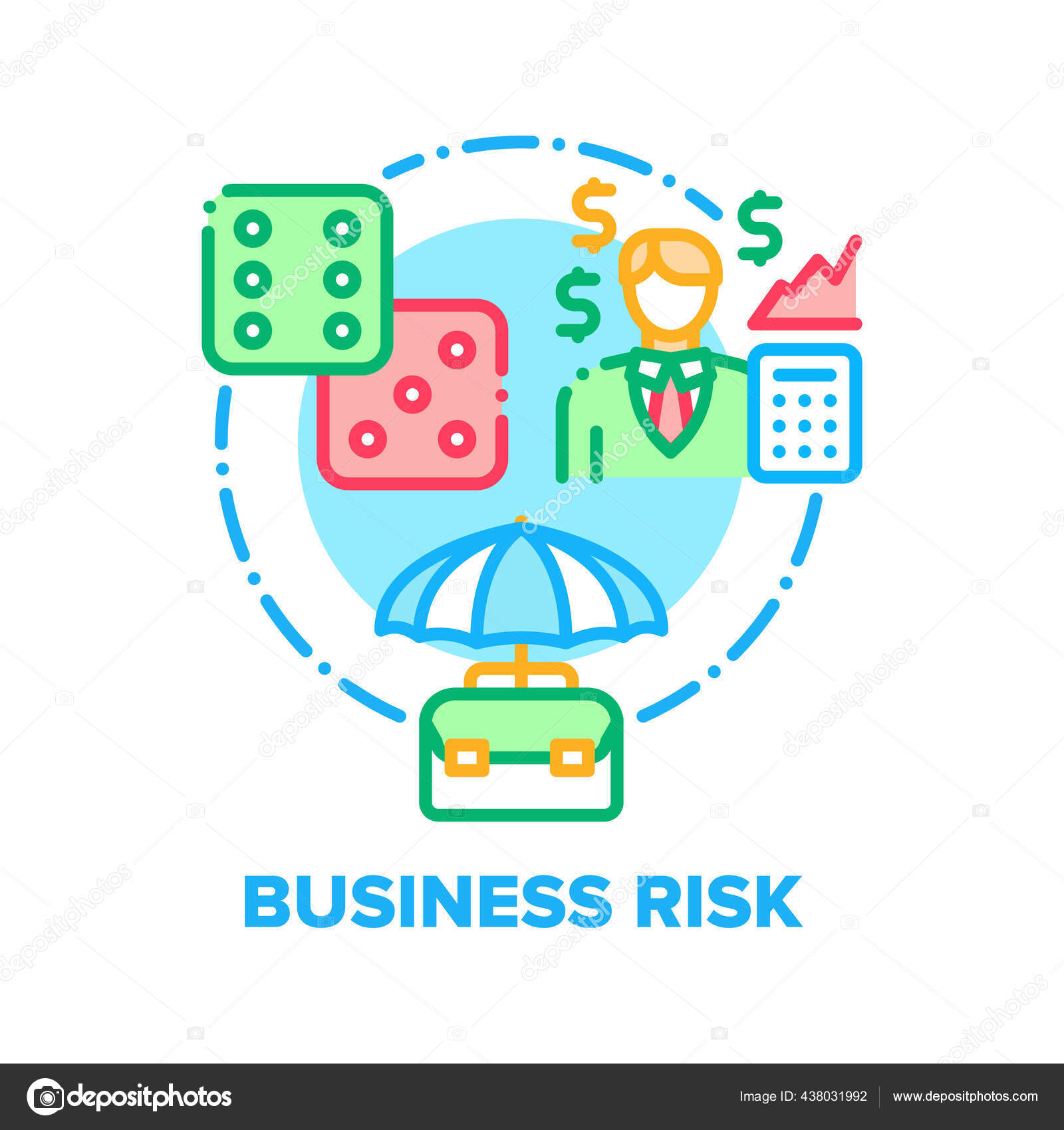 Business Risk Vector Concept Color Illustration Stock Vector Image by ...