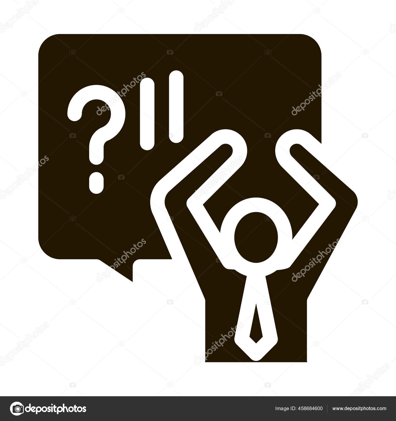 Vetor Ícone Glifo Humano Indignado Sinal Humano Indignado Ilustração ...