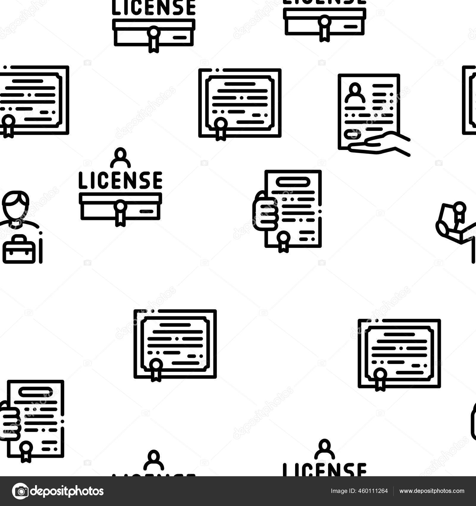 License Certificate Seamless Pattern Vector Stock Vector Image by ...
