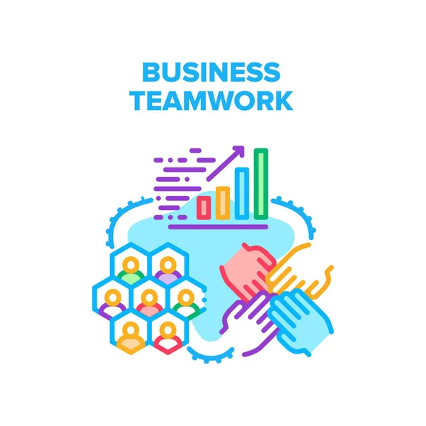 Working Together Concept Vector. Communication, Cooperation. Businessman And Business Woman ...