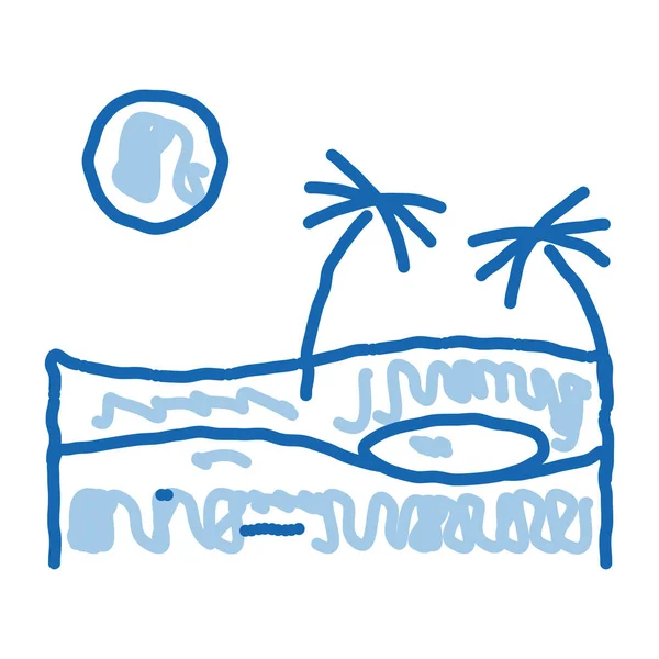 Sandy Landscape Icon Vector Outline Illustration Stock Vector by ...