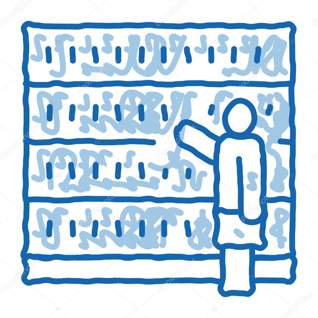 elecci n humana bosquejo icono vector. Se al de elecci n humana de arte de l nea de garabato ...