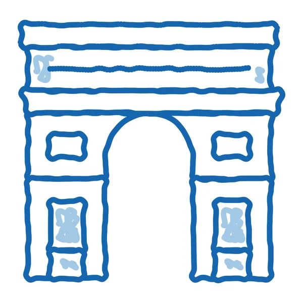 Gate arch saint denis icon vector outline illustration Stock Vector by ...