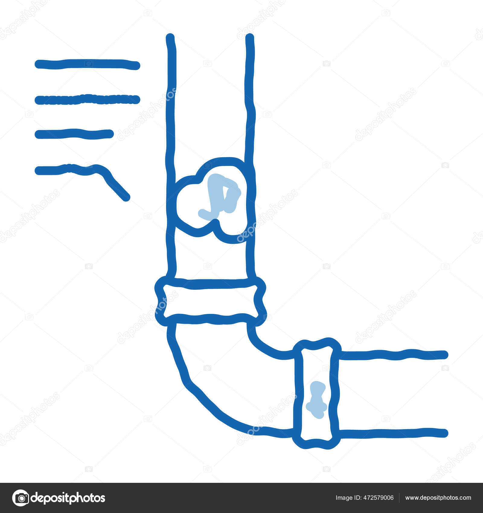 Clogged pipe doodle icon hand drawn illustration Stock Vector by ...