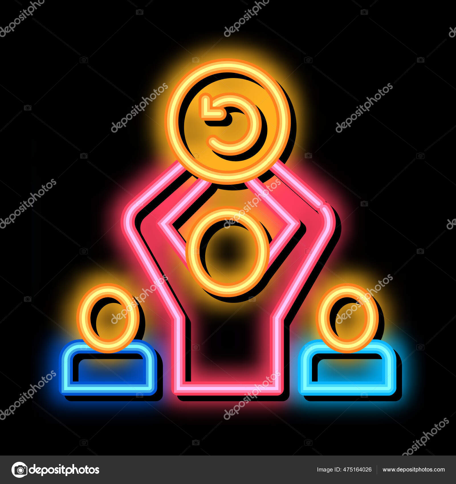 Man Silhouette Holding Head Agile Sign Neon Light Sign Vector Stock ...