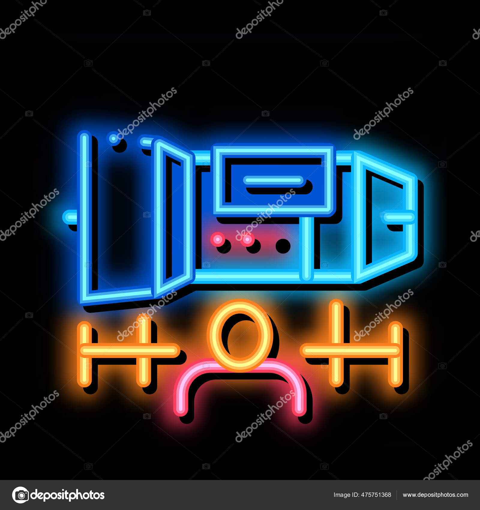 Engineer Engine Neon Light Sign Vector Glowing Bright Icon Engineer ...