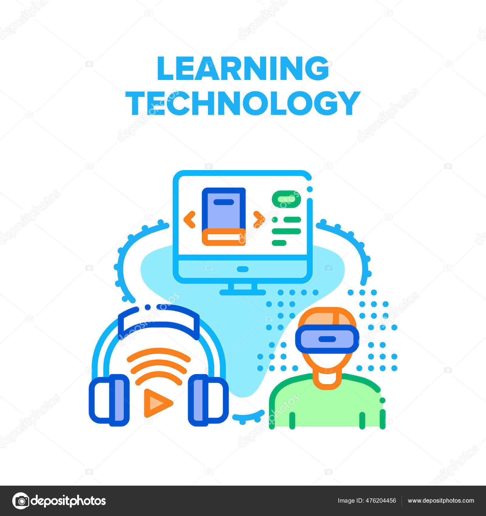 Online Learning Technology Vector Concept Color Stock Vector by ... Online Learning Technology Vector Concept Color Stock Vector by ...