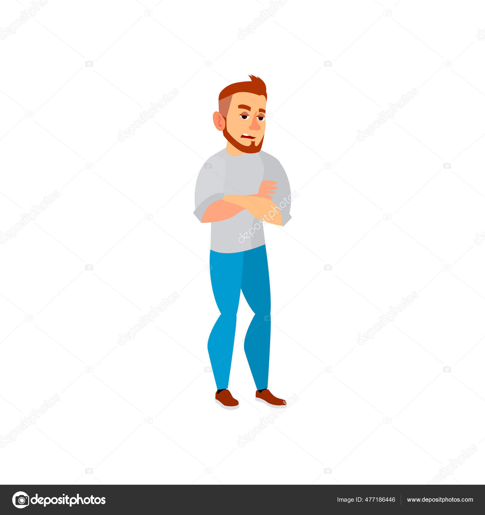 Hombre Serio Ceo Hablar Con Los Empleados Vector Dibujos Animados ...