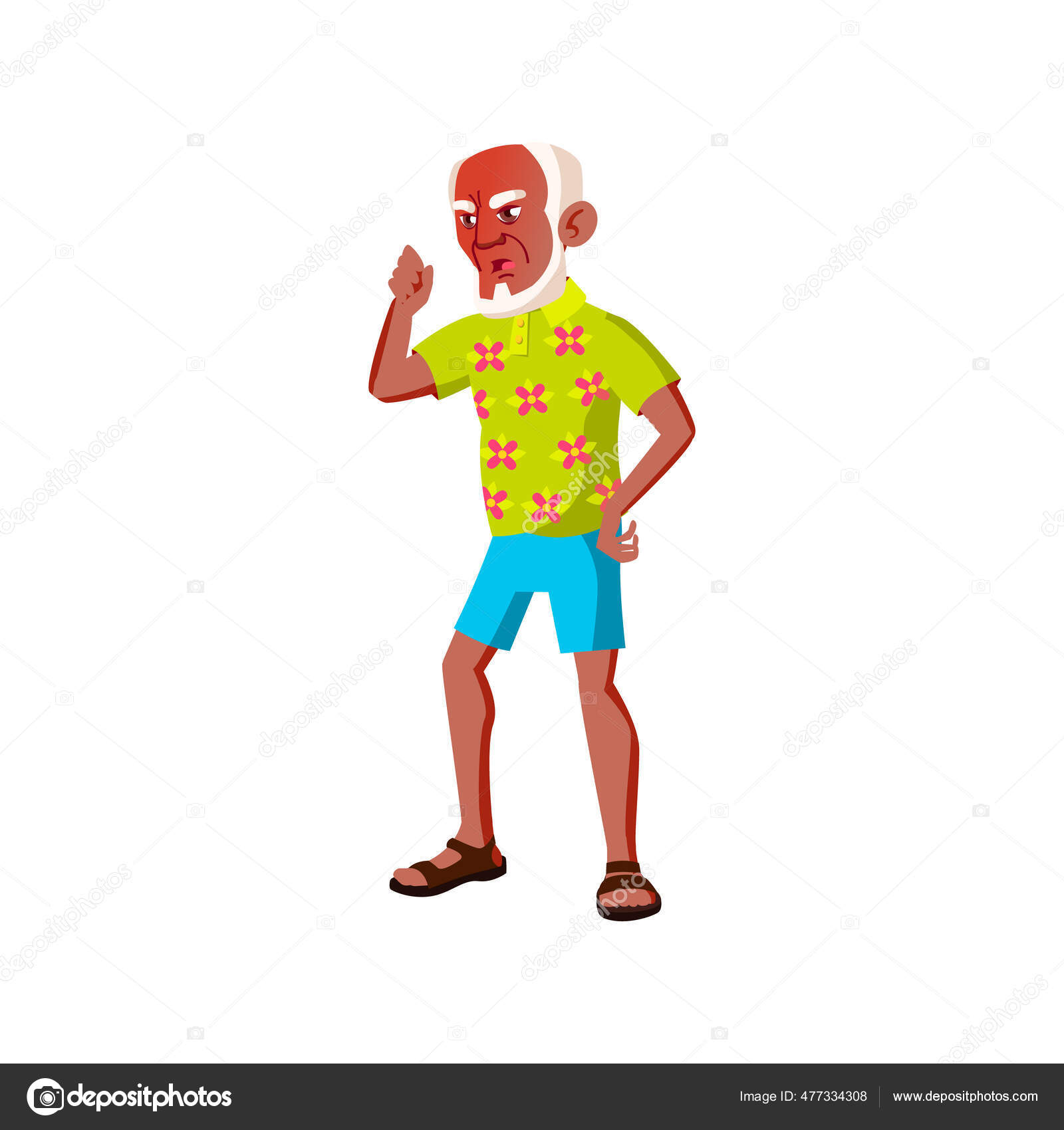 Angry Hospital Patient Cartoon