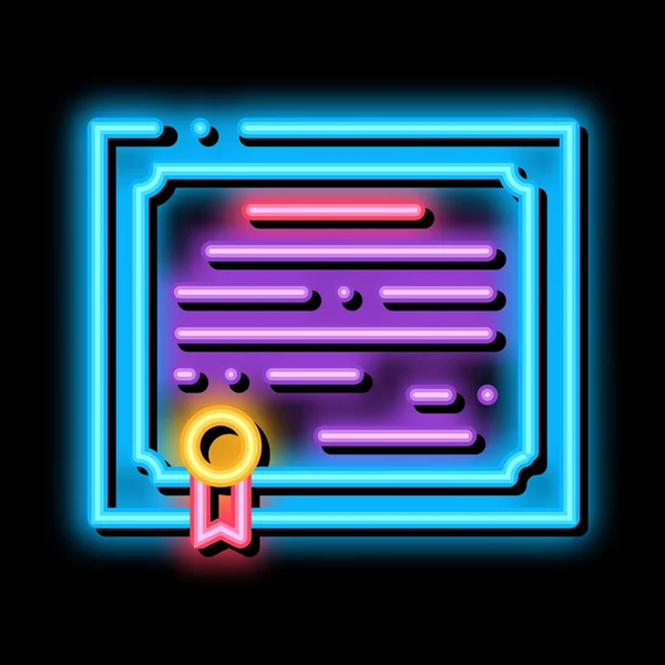 Document Scanning Neon Light Sign Vector Glowing Bright Icon Document ...