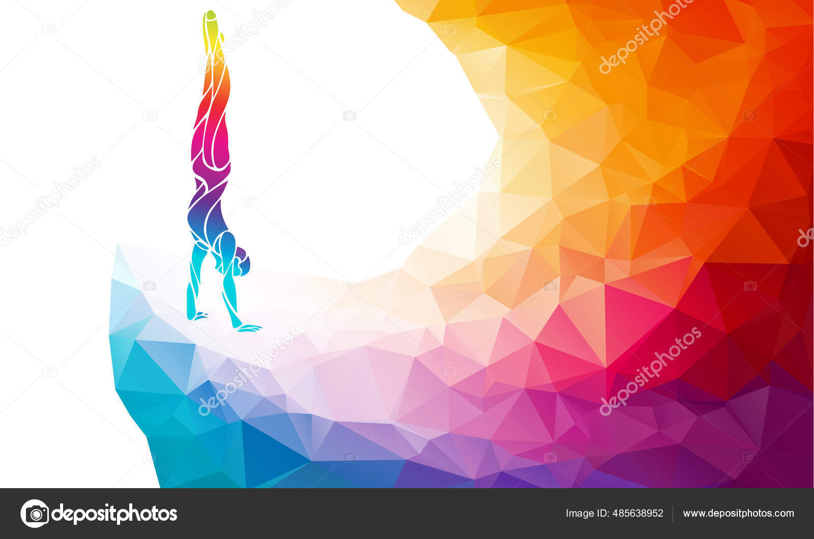 Gimnasta masculino en gimnasia artística color vector clipart Vector de ...
