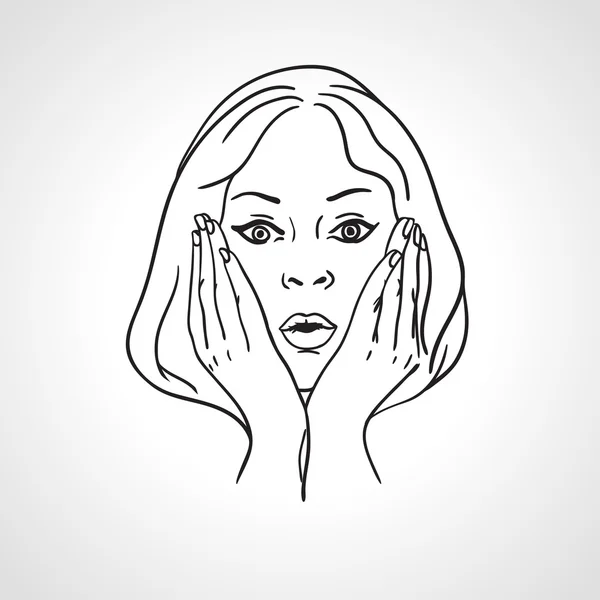 Shocked Expression Drawing