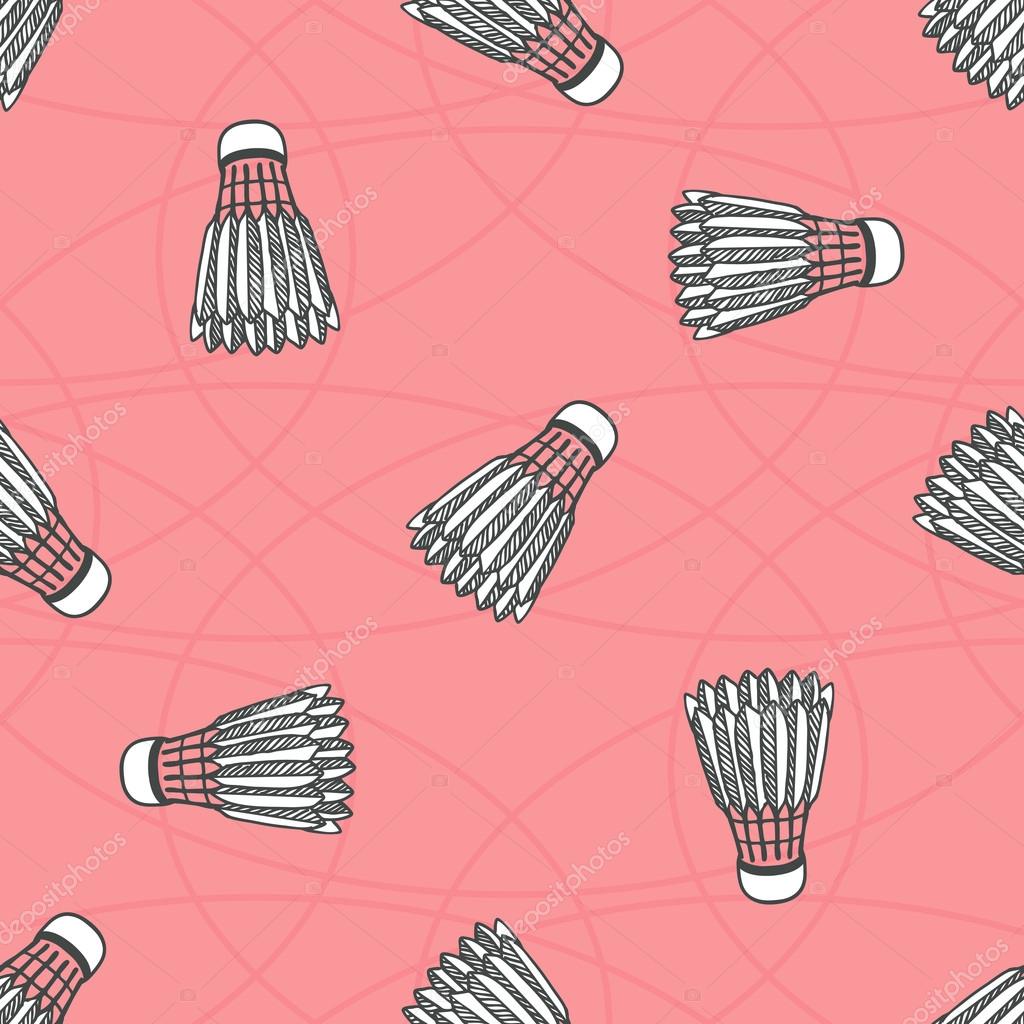 Seamless colored badminton ball pattern, shuttlecock seamless ...