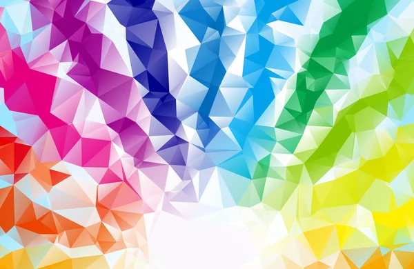 Colorful rainbow polygon background or vector frame — Stock Vector ...
