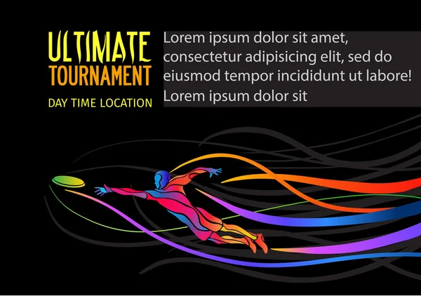 Ultimate frisbee sport invitation poster or flyer background with empty ...
