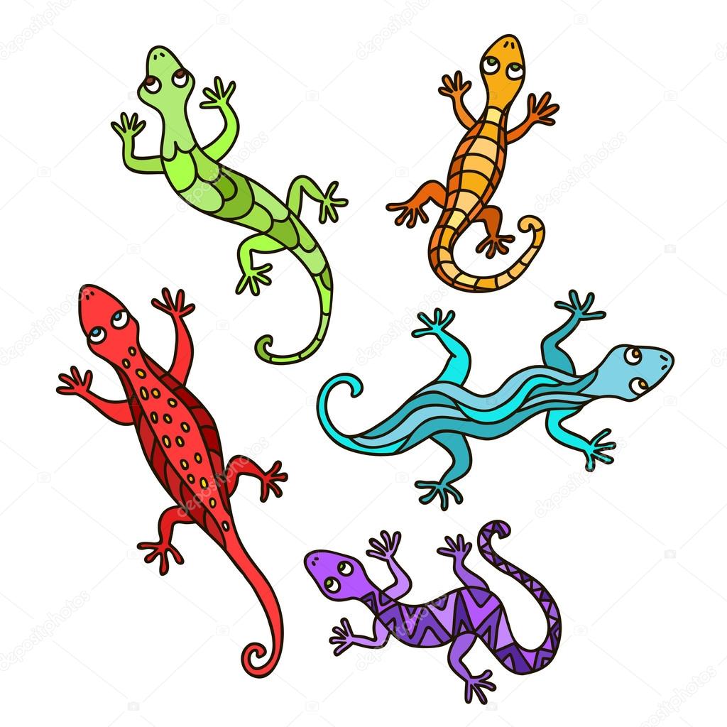 Decorative lizards Stock Vector Image by ©Marina_Mandarina #61692803