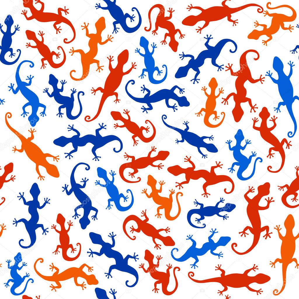 Lizards. Seamless Abstract background. Vector pattern. Stock Vector ...