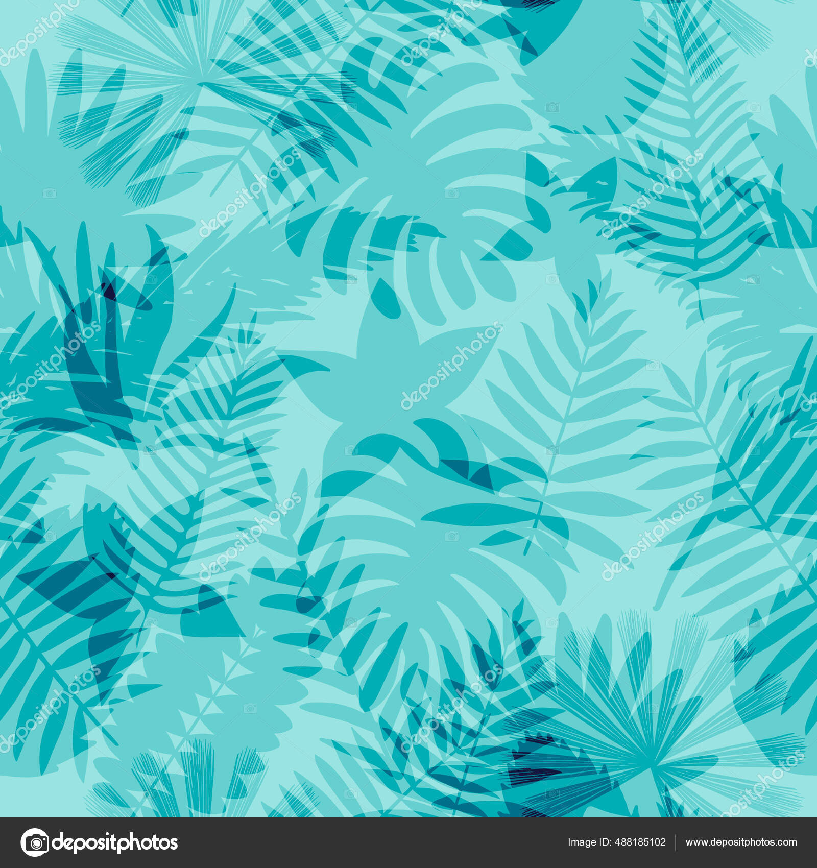 Seamles tropical abstract blue background Stock Vector by ©Evgenii141 ...