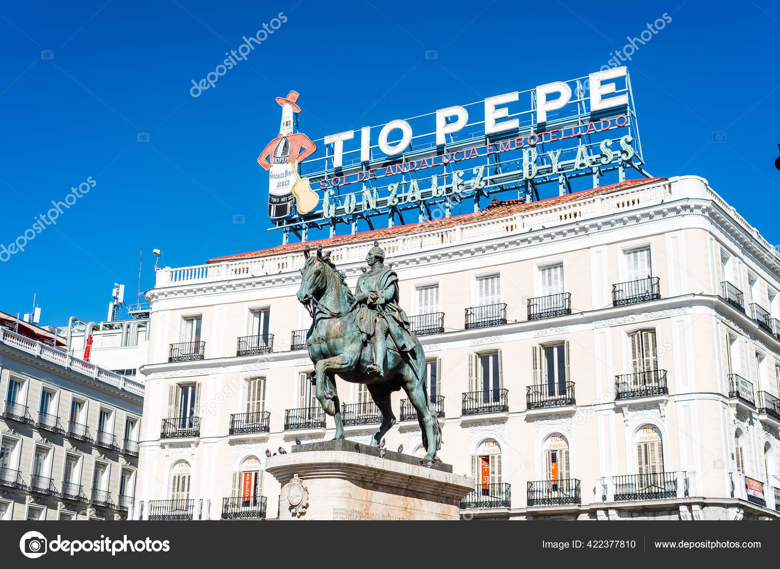 Puerta del Sol square in Central Madrid – Stock Editorial Photo ...