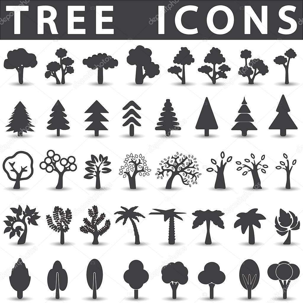 Tree icons set Stock Vector Image by ©Chege011 #113794094