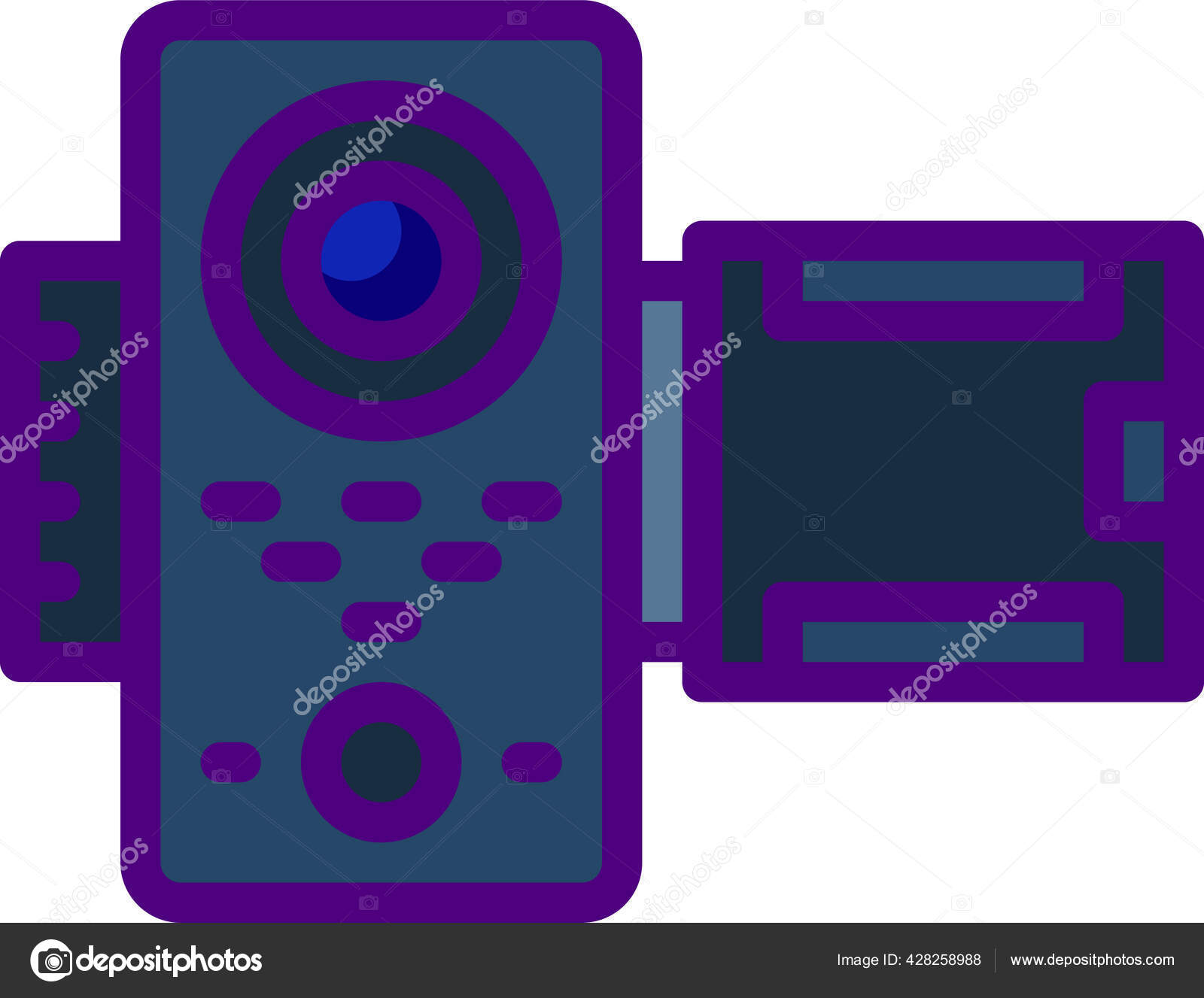 Video Camera Vector Icon Isolated White Background Stock Vector by ©Prettycons 428258988