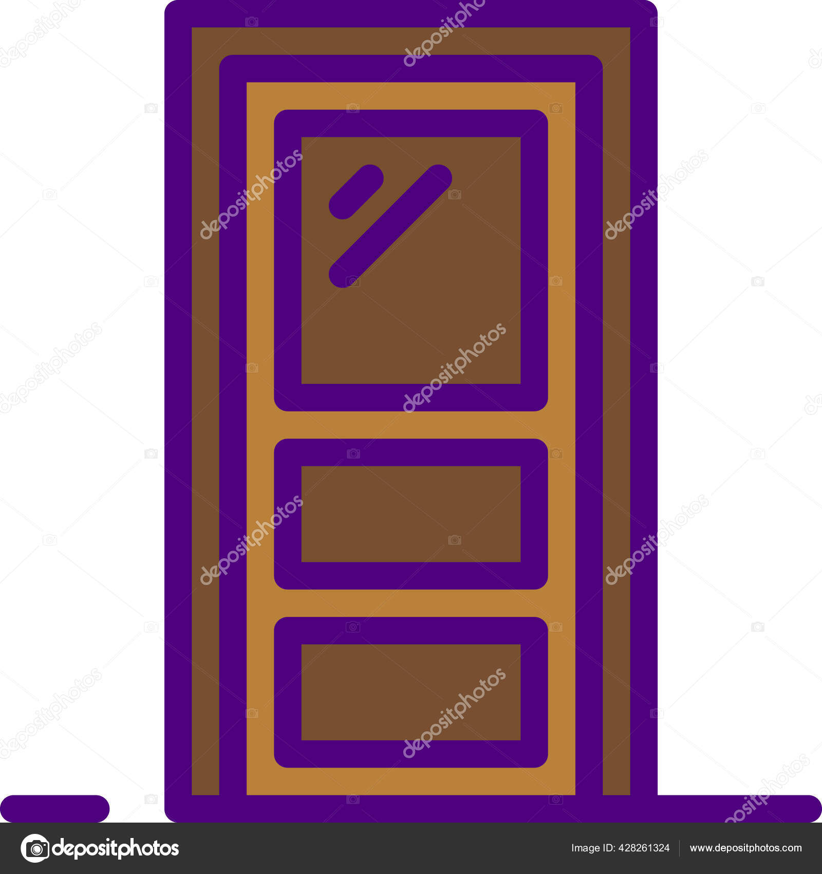 Vector Illustration Door Isolated White Background Stock Vector by ©Prettycons 428261324