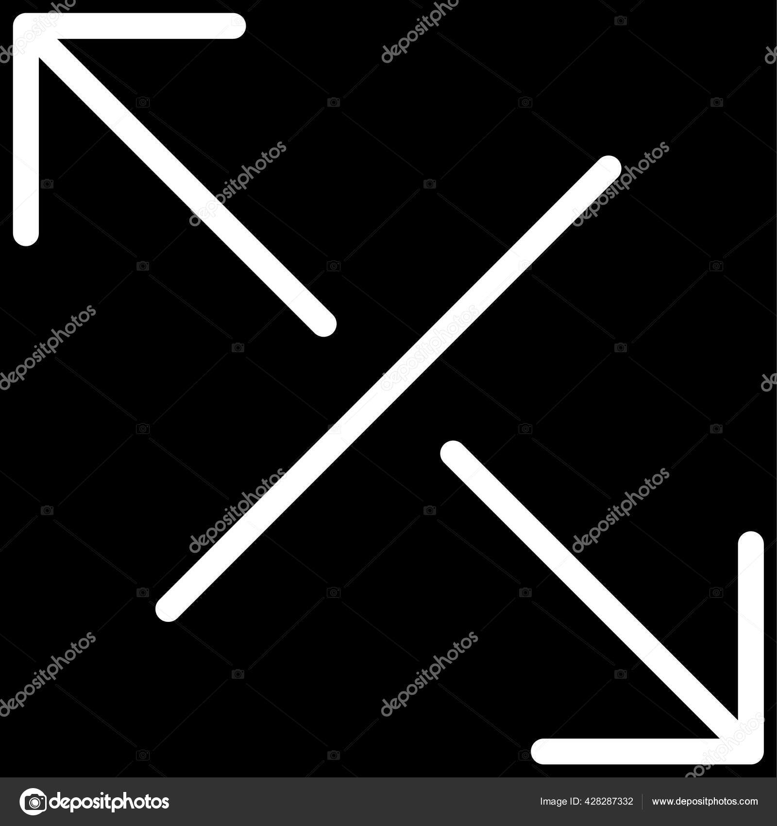 Diagonal Expand Vector Illustration White Background Stock Vector by ...