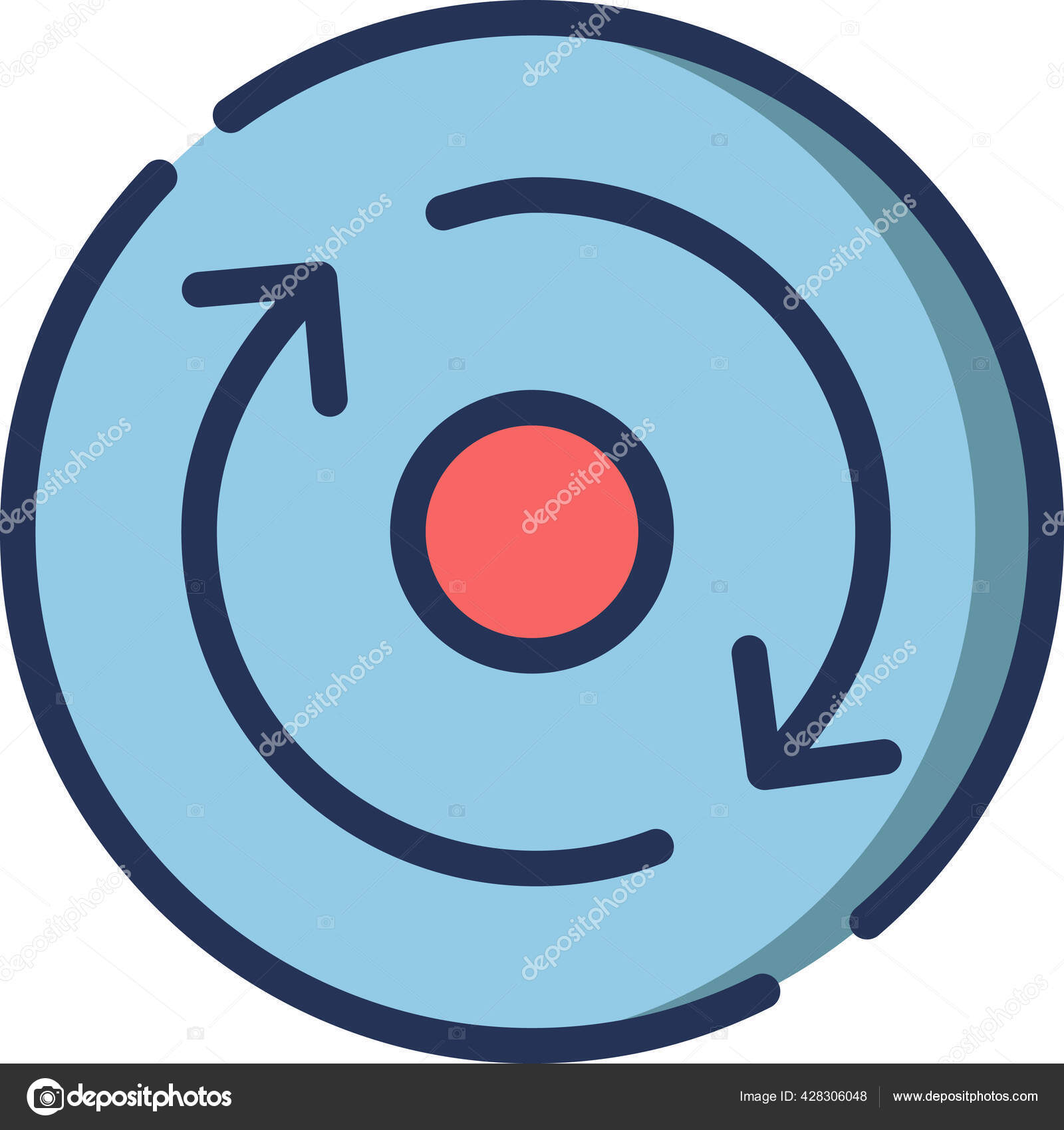 Sync Vector Illustration Web Icon White Background Stock Vector by ©Prettycons 428306048