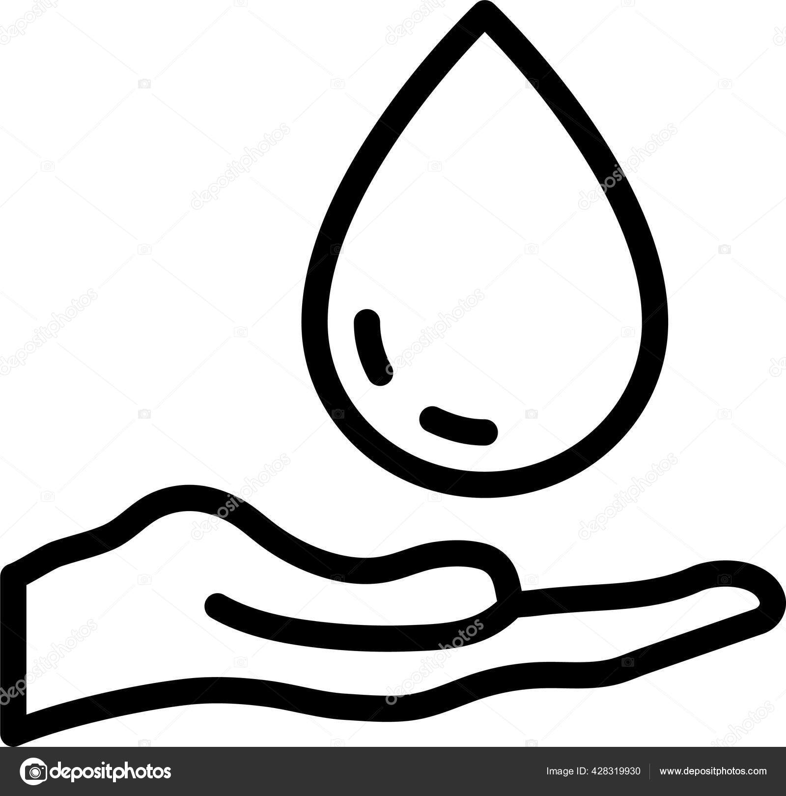 Water Drop Icon Cartoon Style Isolated White Background Stock Vector by ...