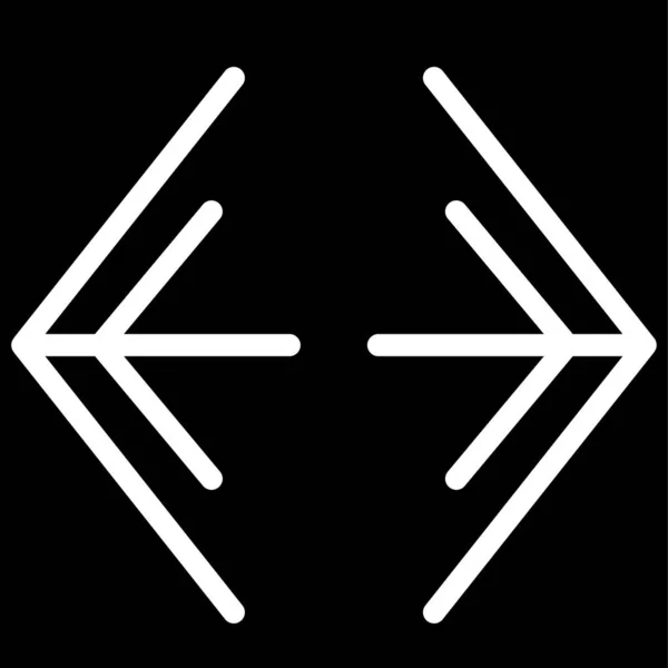 Diagonal Expand Vector Illustration White Background Stock Vector by ...