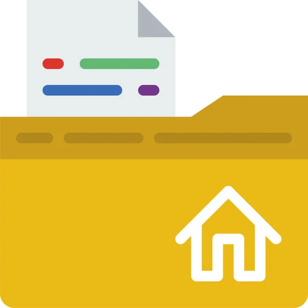 Home Folder Icon Vector Illustration Stock Vector Image by ©Prettycons ...