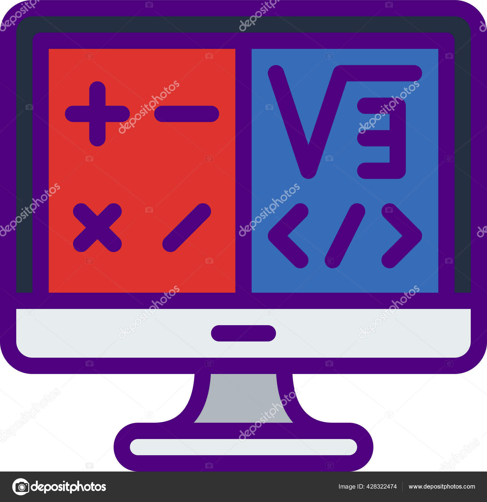 Vector Illustration Set Different Color Icons Stock Vector by ...