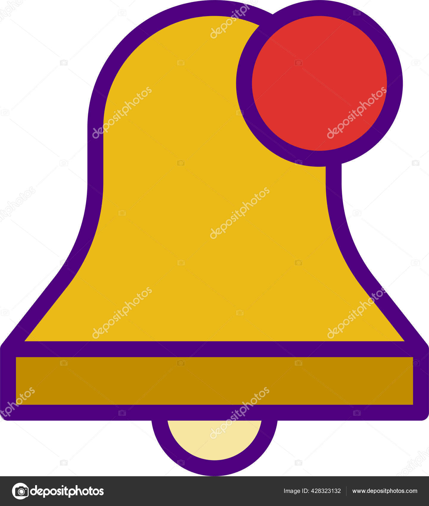 Notification Vector Illustration White Background Stock Vector Image by ...