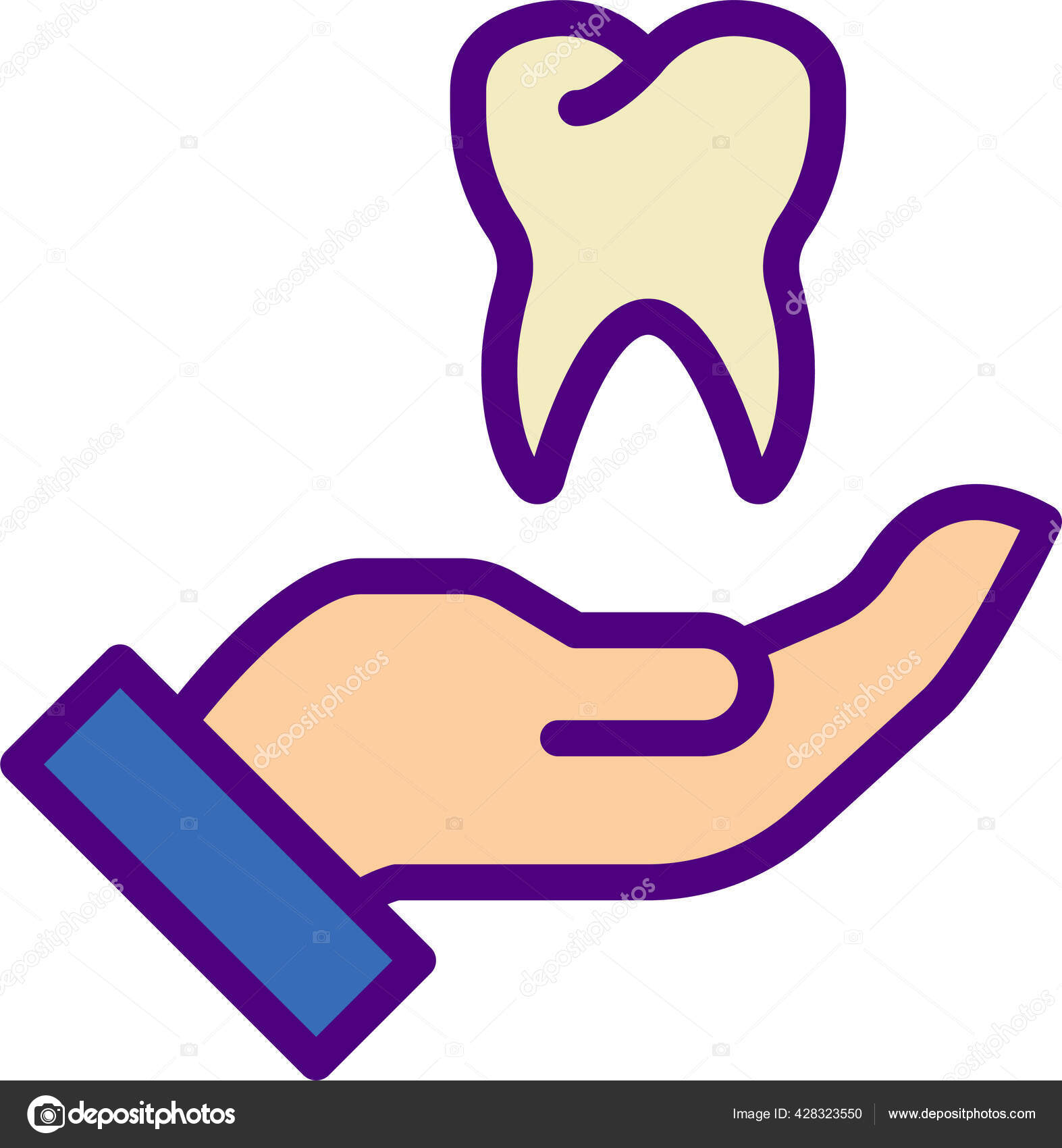 Dental Care Tooth Icon White Background Stock Vector by ©Prettycons ...