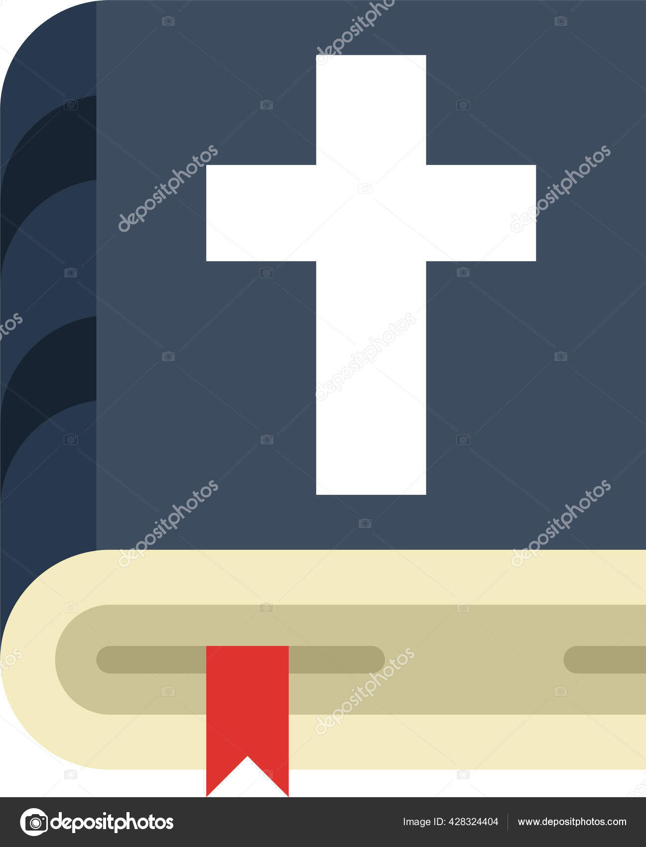 Cruz Cristiana Vector Icono Vector de stock por ©Prettycons 428324404