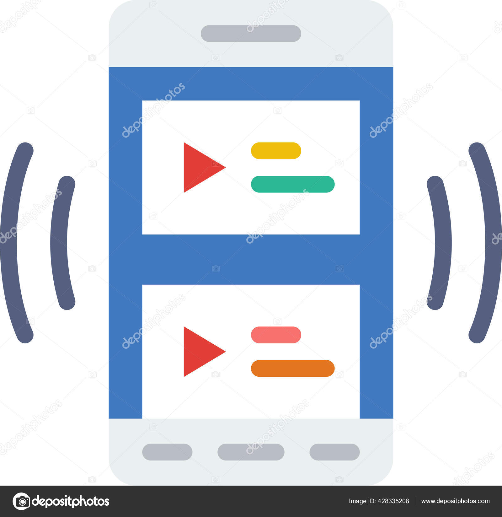 Video Carousel Colored Vector Illustration Stock Vector by ©Prettycons 428335208