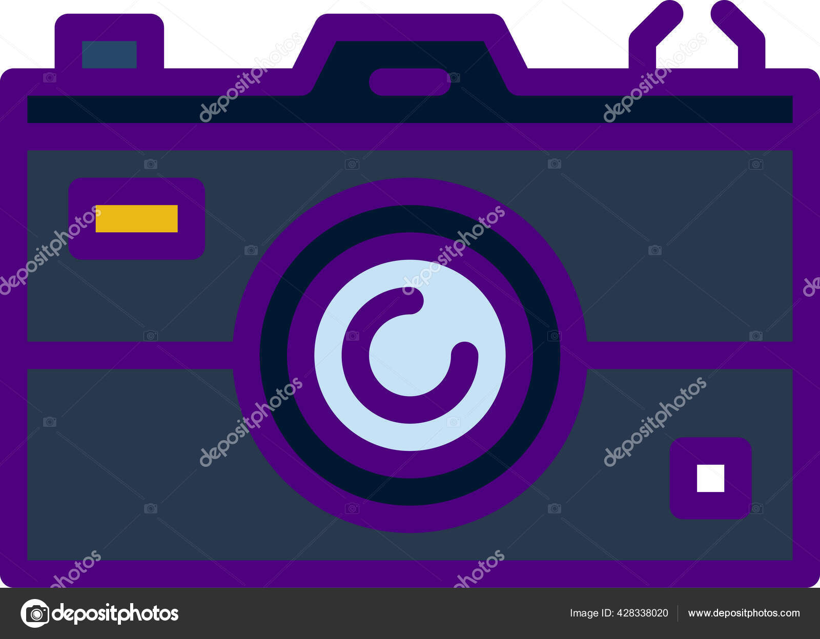 Vector Illustration Camera Isolated White Background Stock Vector by ©Prettycons 428338020