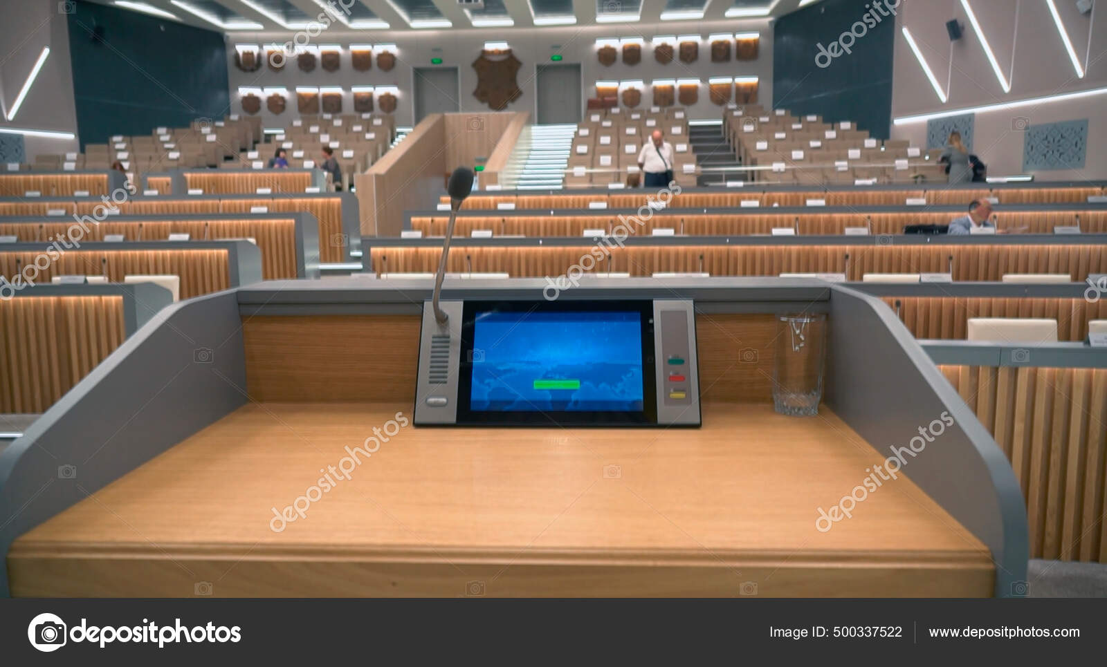 Voting room, conference room, electronic voting system — Stock Photo ...