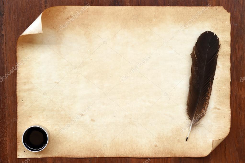 Old paper with feather and ink Stock Photo by ©nimon_t 116452234 Old paper with feather and ink Stock Photo by ©nimon_t 116452234