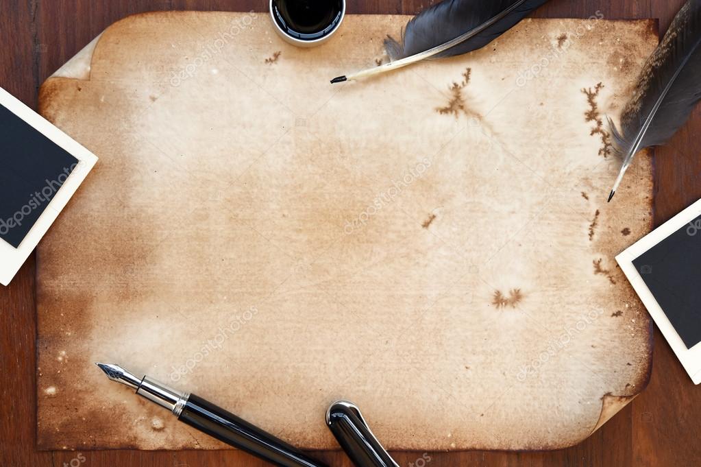 Feather Pen And Paper