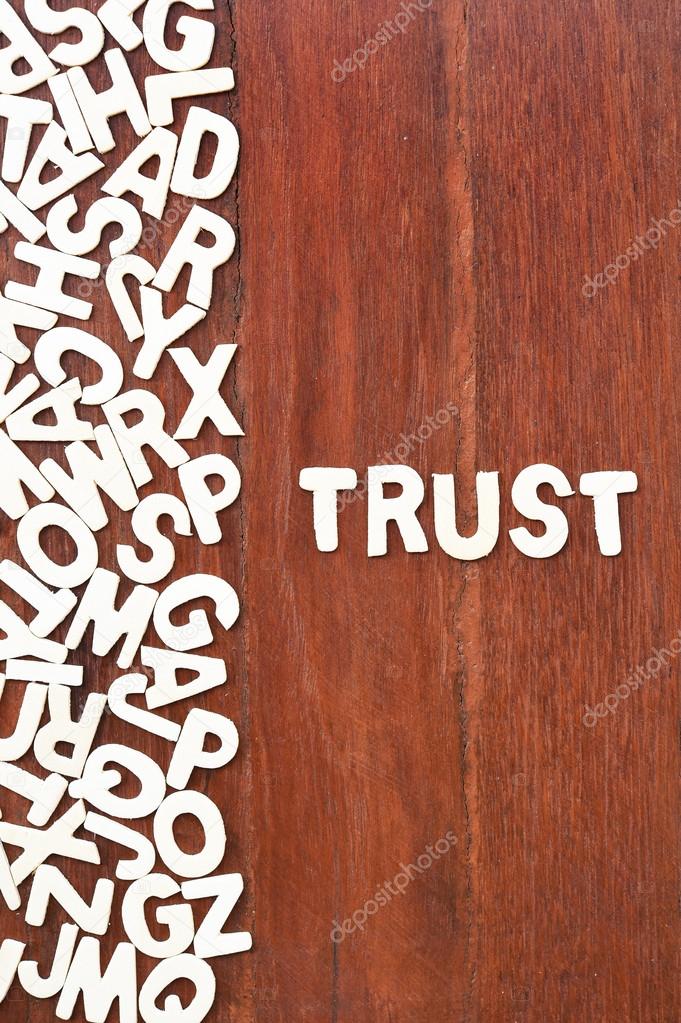 Word trust made with block wooden letters — Stock Photo © nimon_t ...