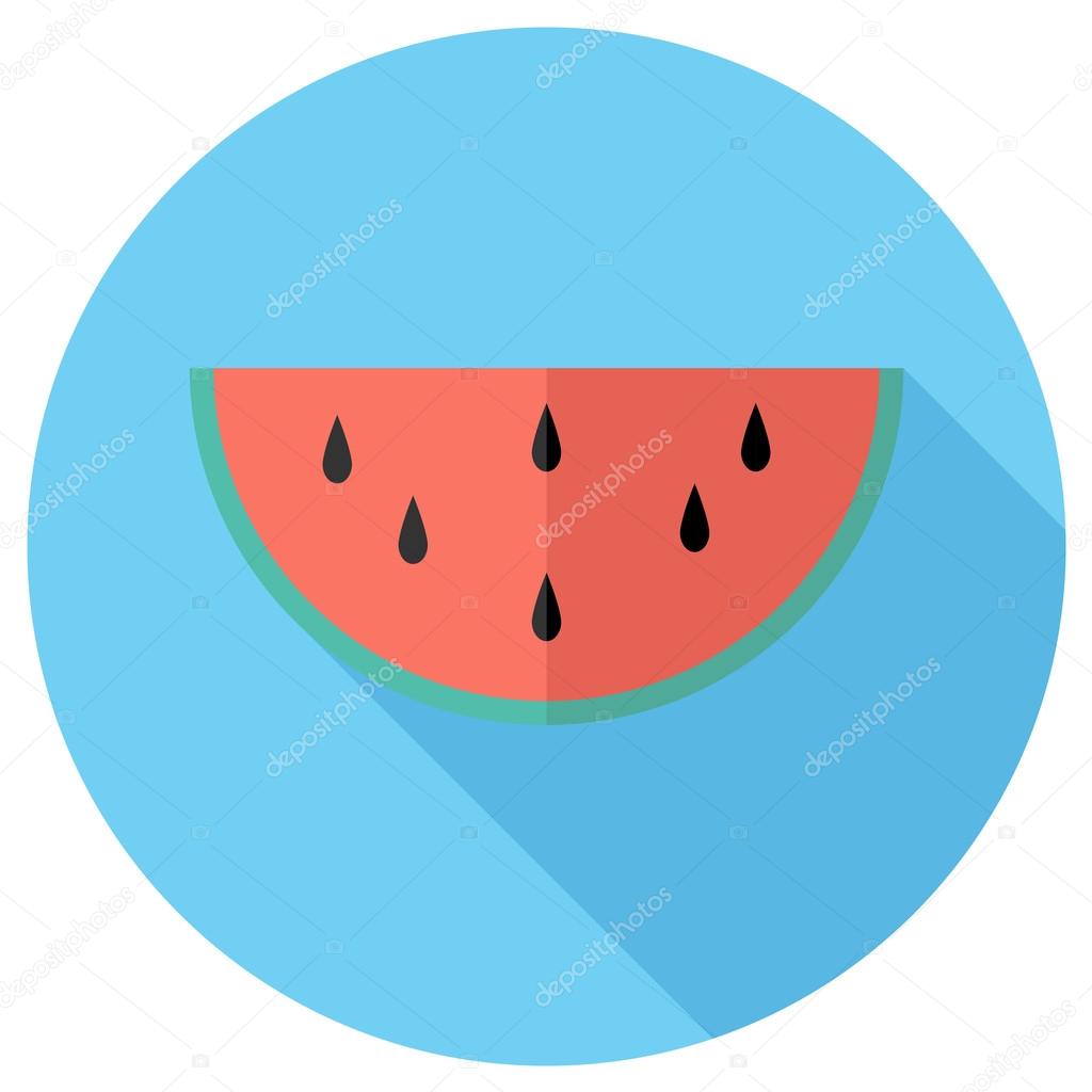 Watermelon flat icon Stock Vector Image by ©IconFlat #59950333